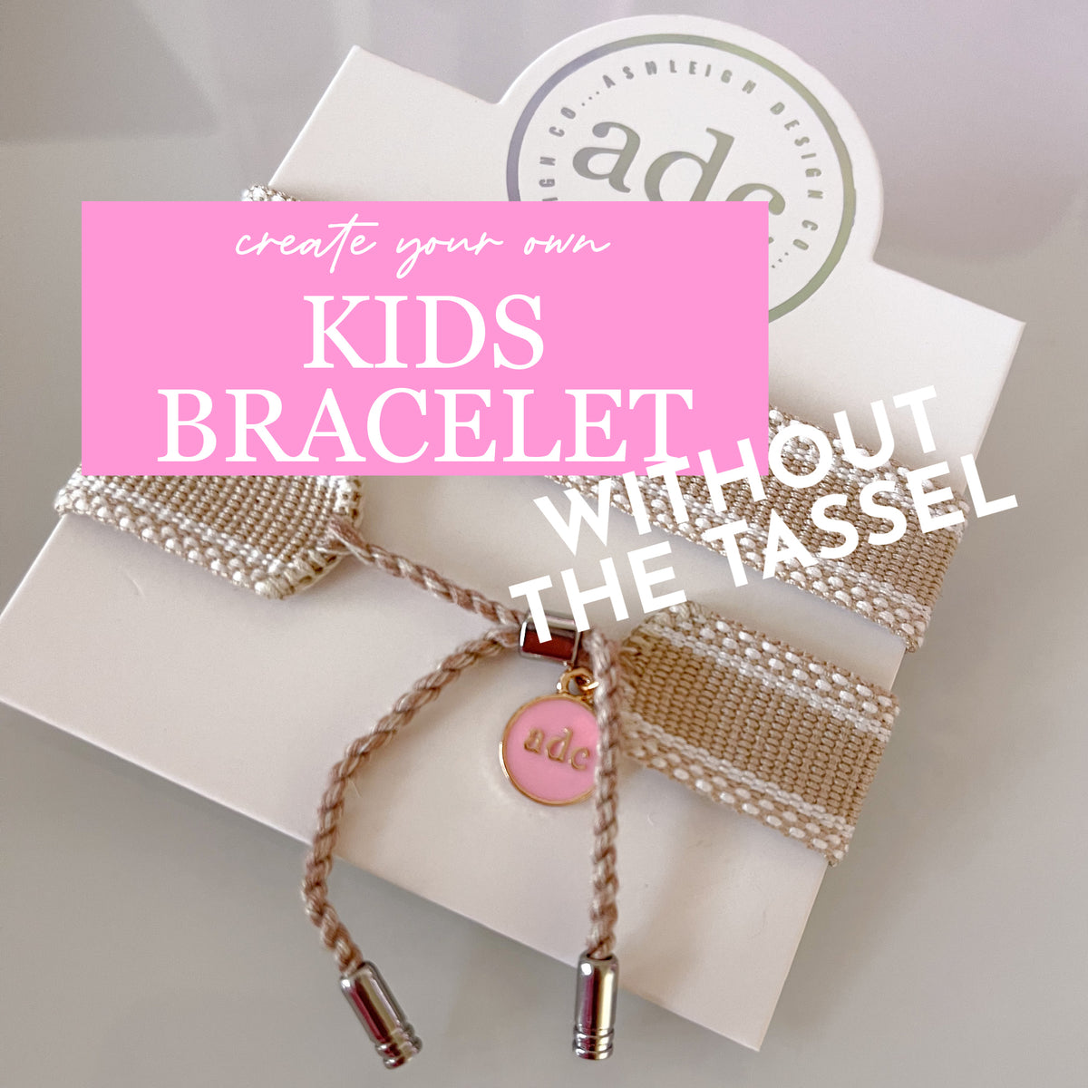 No Tassel* *kids* CUSTOM Embroidered Tassel Bracelet – AshleighDesignCo