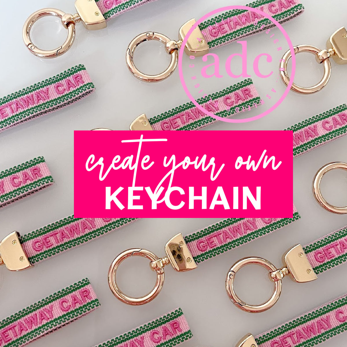 CUSTOM Embroidered Keychains – AshleighDesignCo