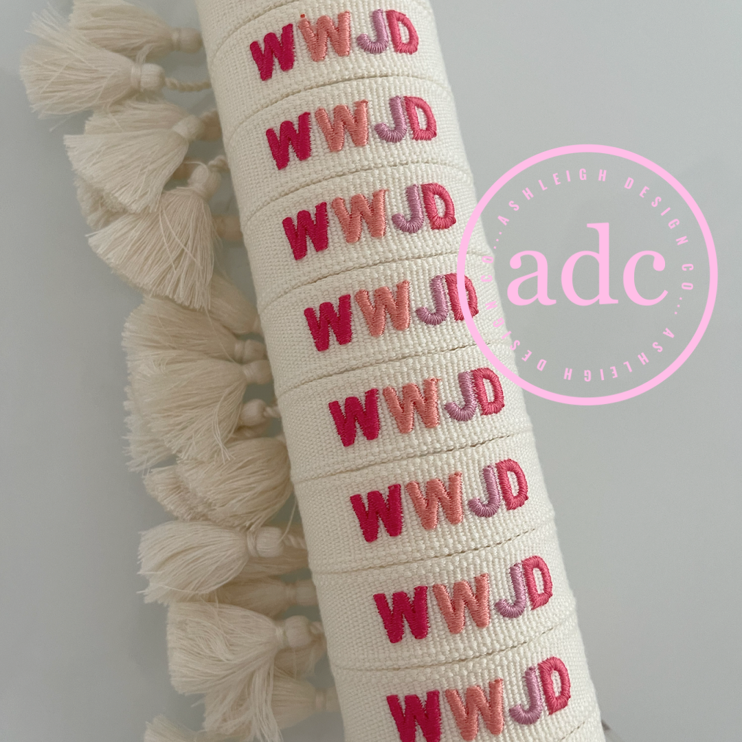 WWJD Bracelet (pink) – AshleighDesignCo