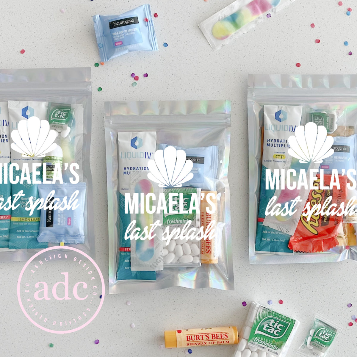 Custom Last Splash Seashell Hangover Kit – AshleighDesignCo